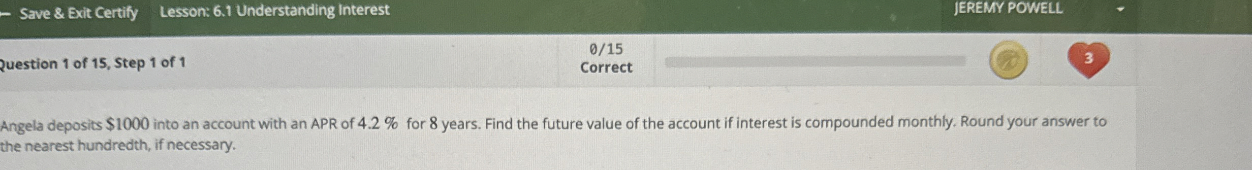 Solved Save & Exit CertifyLesson: 6.1 ﻿Understanding | Chegg.com