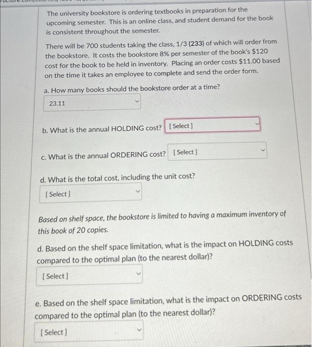 Solved The university bookstore is ordering textbooks in | Chegg.com