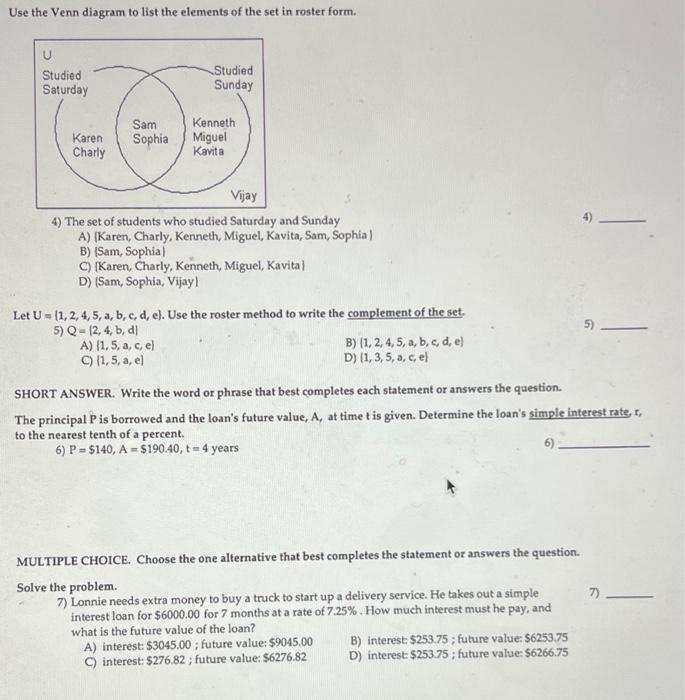 Solved Use the Venn diagram to list the elements of the set | Chegg.com