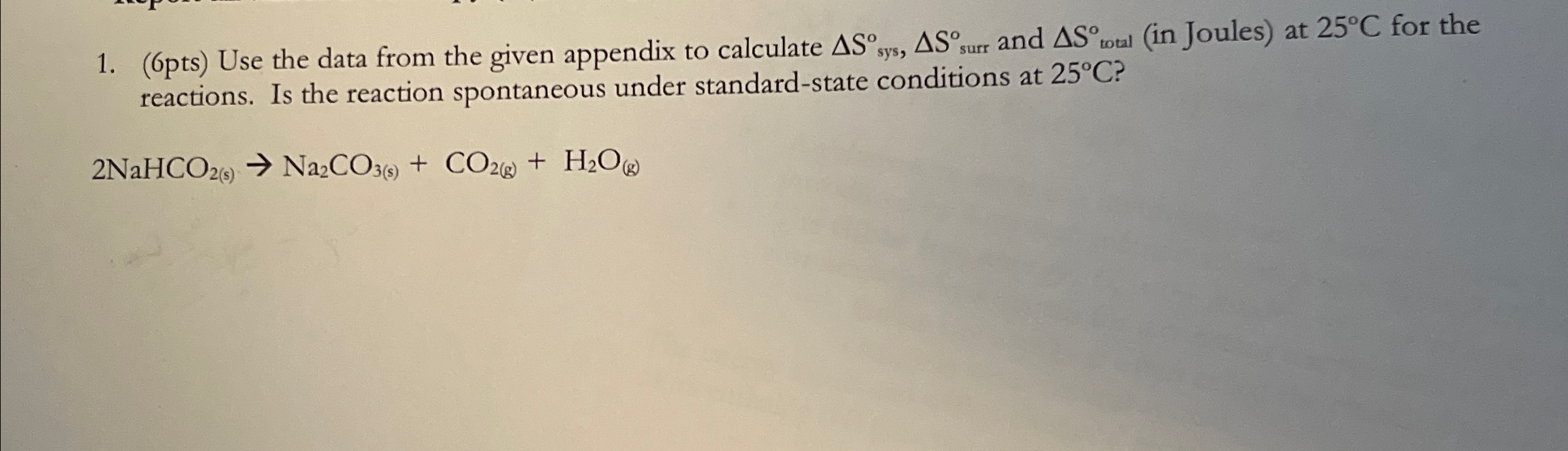 Solved (6pts) ﻿Use the data from the given appendix to | Chegg.com