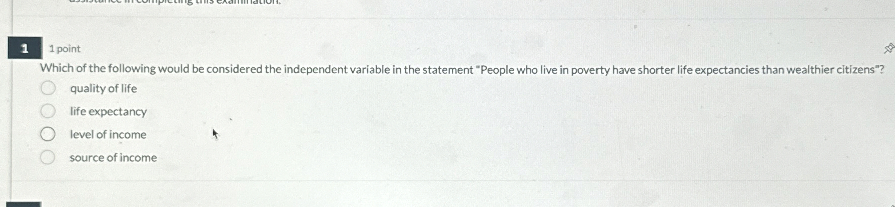 Solved 1 1 ﻿pointWhich of the following would be considered | Chegg.com