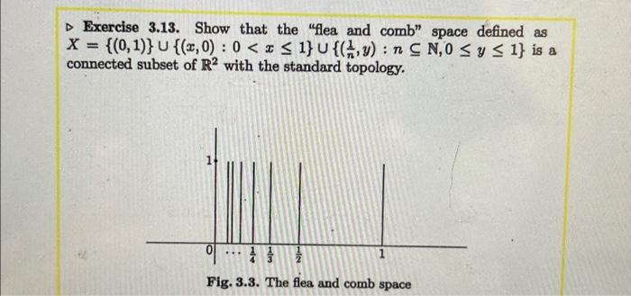 Solved Exercise 3.13. Show that the "flea and comb" space | Chegg.com