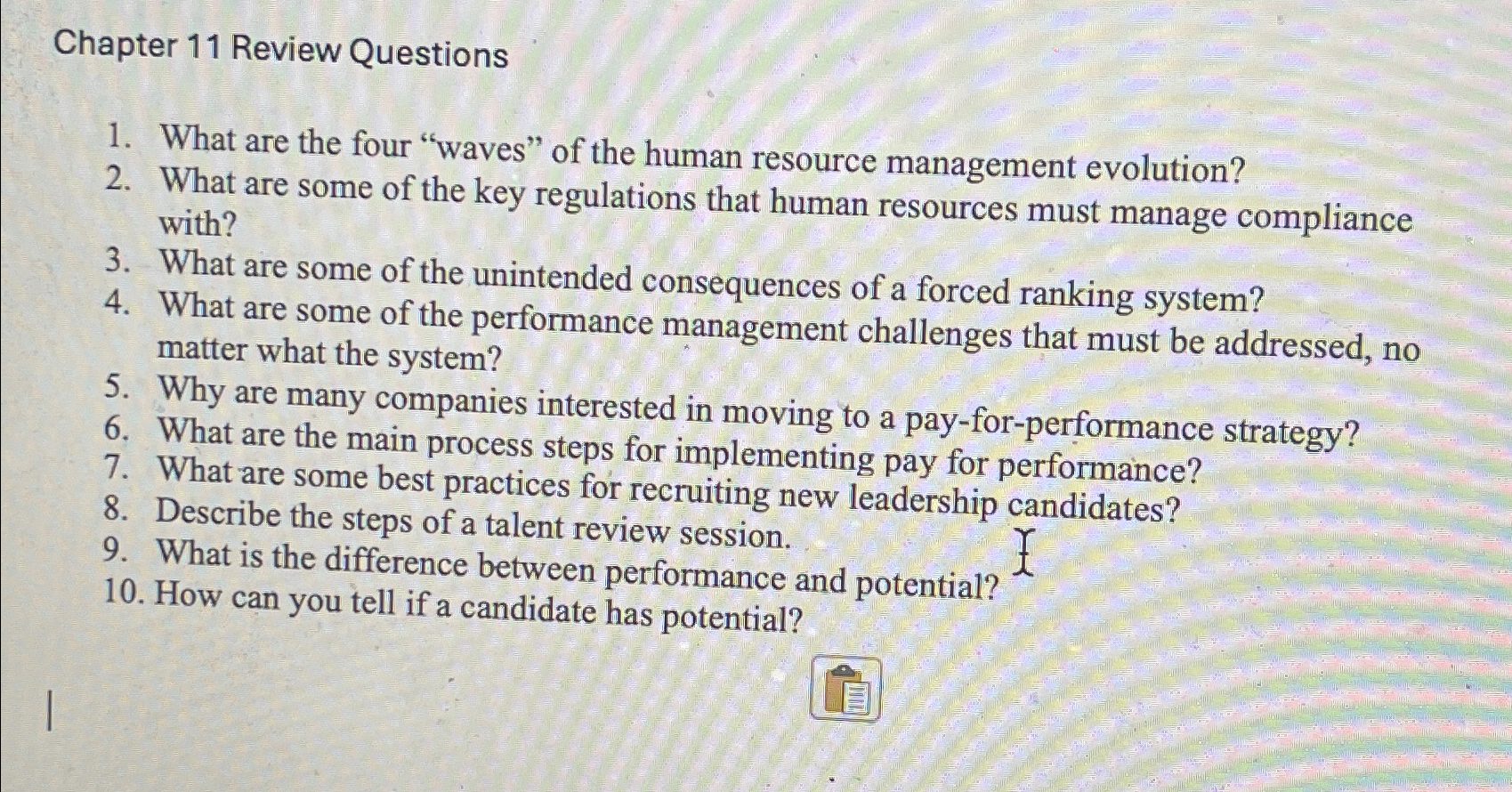 Solved Chapter 11 ﻿review Questionswhat Are The Four Waves