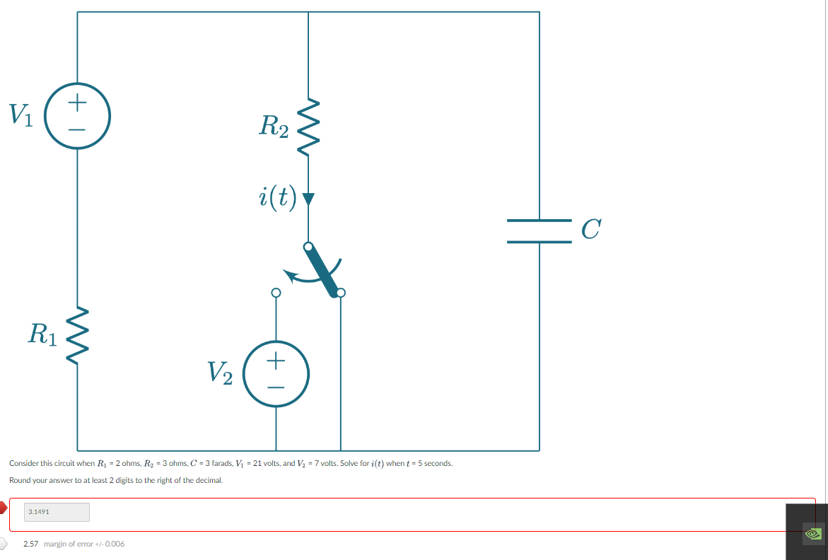 Solved Consider this circuit when R1=2 ﻿ohms, R2=3 ﻿ohms, | Chegg.com