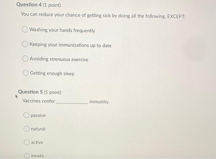 Solved Question 1 (1 point) Pathogens can enter the body | Chegg.com
