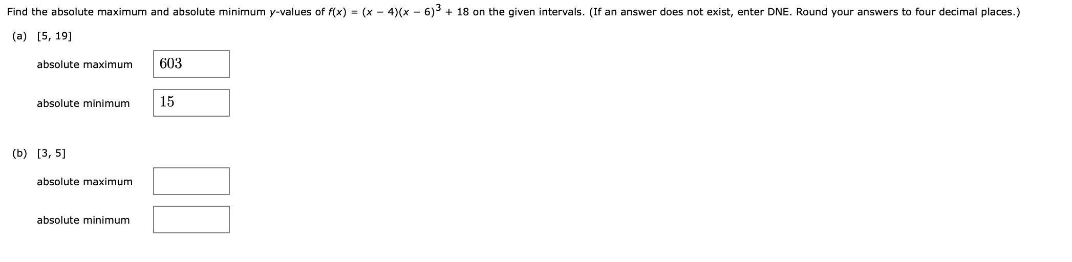 Solved A 5 19absolute Maximumabsolute Chegg