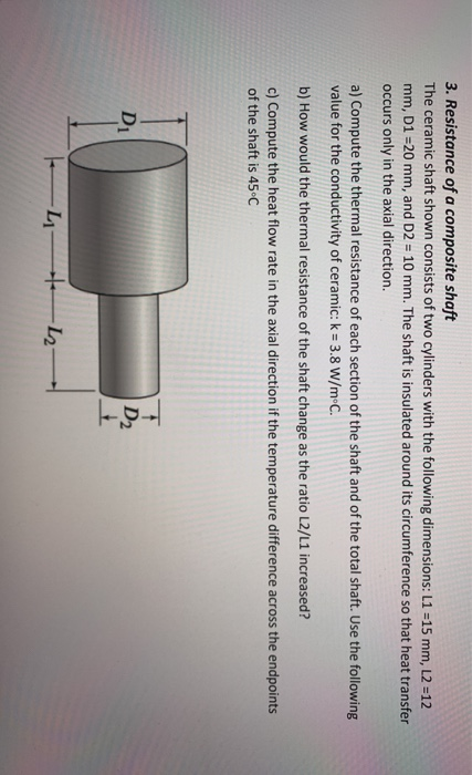 Solved 3. Resistance of a composite shaft The ceramic shaft | Chegg.com
