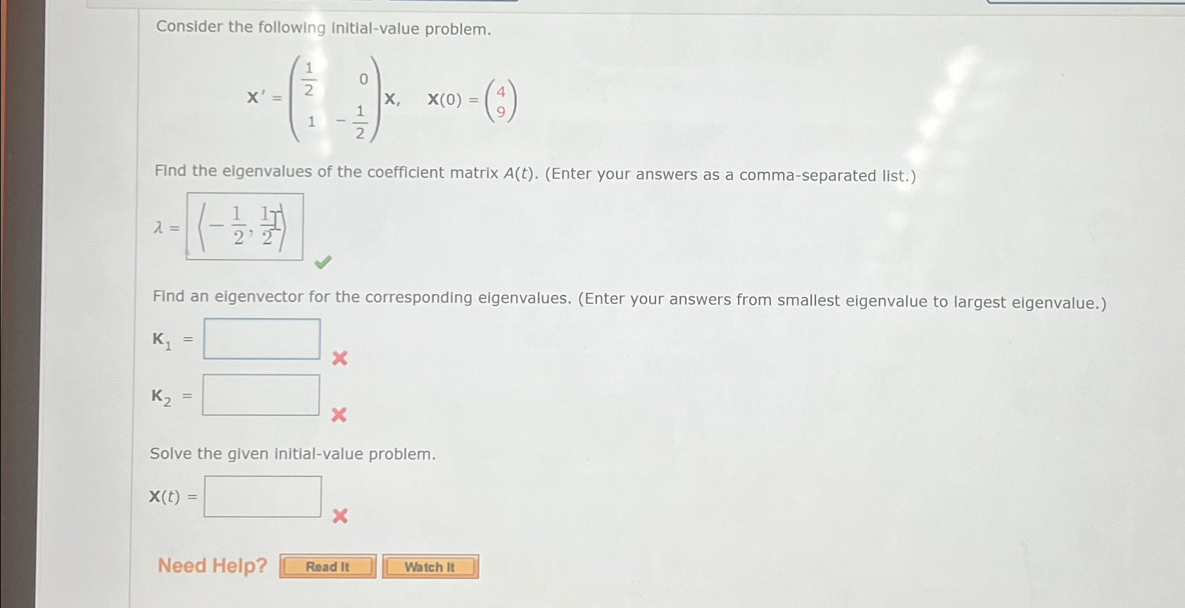 Solved Consider the following initial-value | Chegg.com