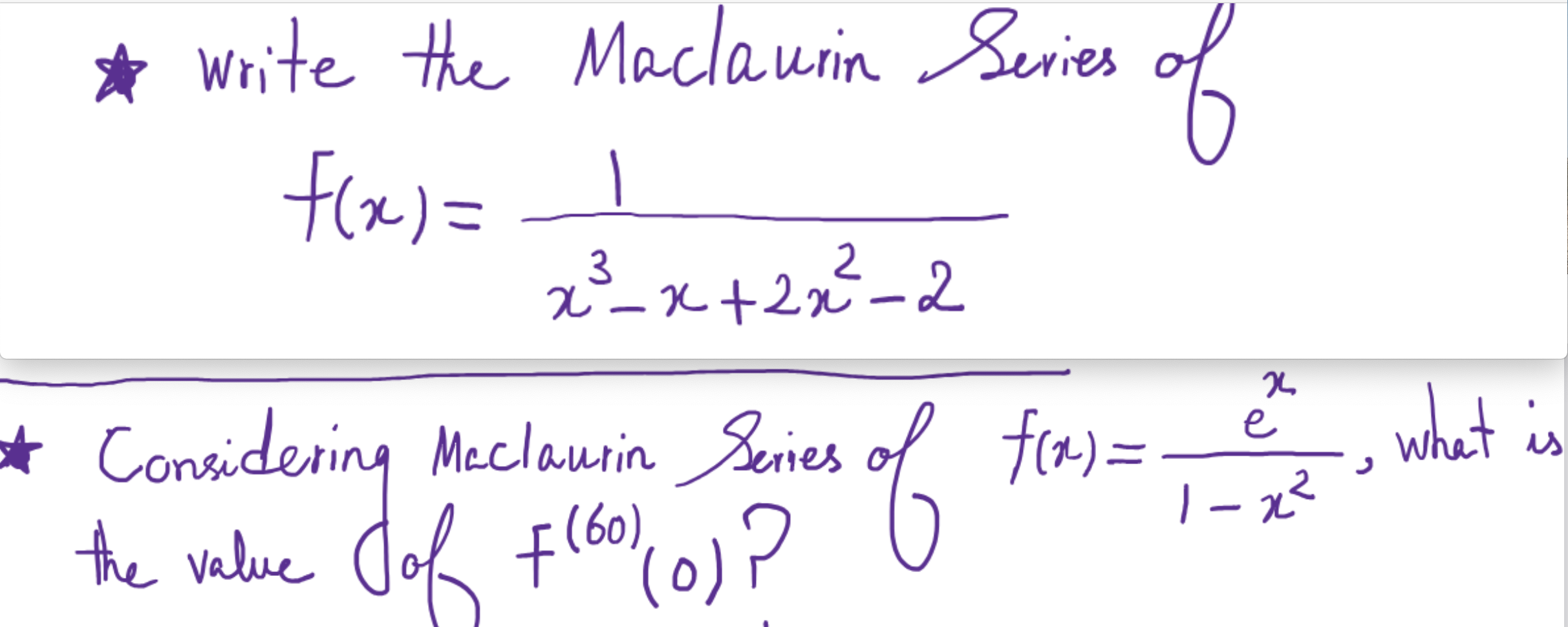 Solved Maclaurin series questions: Calculus 2- ﻿please show | Chegg.com
