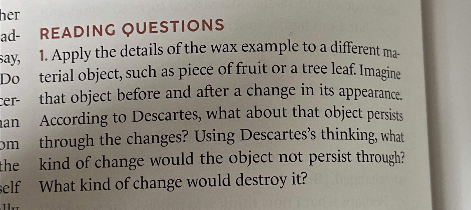 Solved READING QUESTIONSApply the details of the wax example | Chegg.com