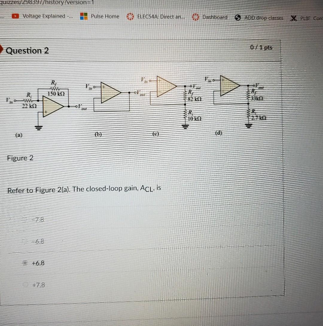 Solved Figure 2 Refer to Figure 2( a). The closed-loop gain, | Chegg.com
