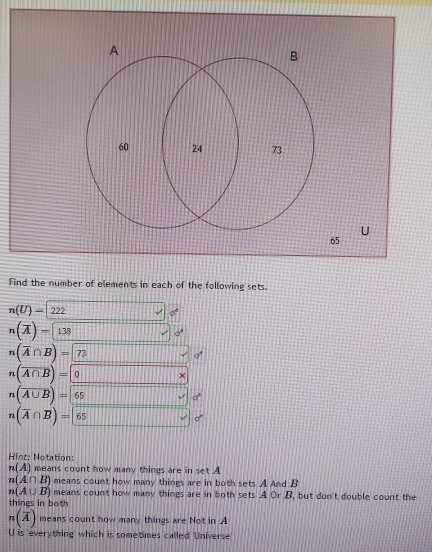 Solved Find the number of elements in each of the following | Chegg.com