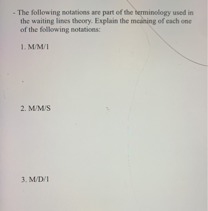 Solved - The following notations are part of the terminology | Chegg.com