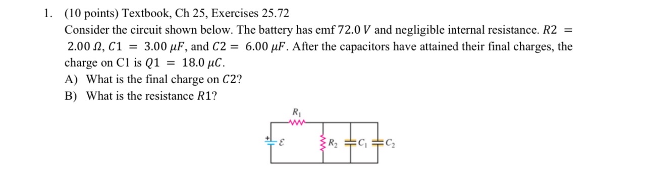 Solved (10 ﻿points) ﻿Textbook, Ch 25, ﻿Exercises | Chegg.com