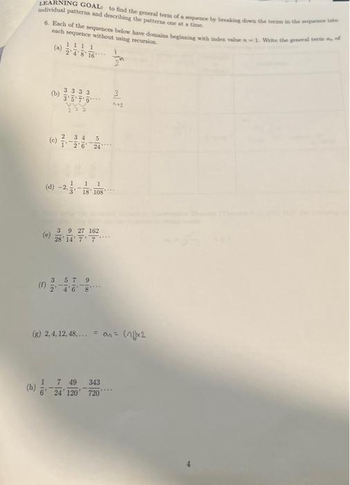 Solved (a) 21,41,81,161,…2n1 (b) 33,53,73,93,….,n+23 (c) | Chegg.com