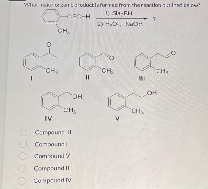 Solved What major organic product is formed from the | Chegg.com