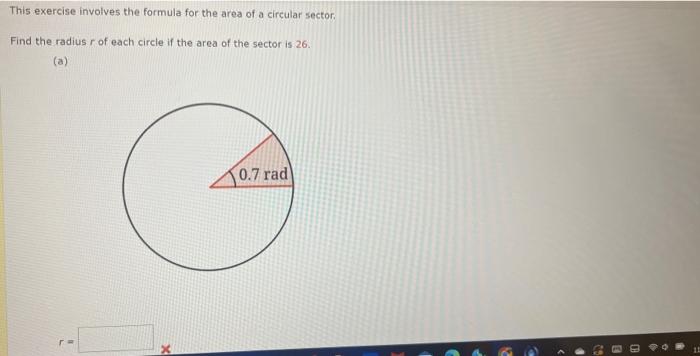 Solved This exercise involves the formula for the area of a | Chegg.com
