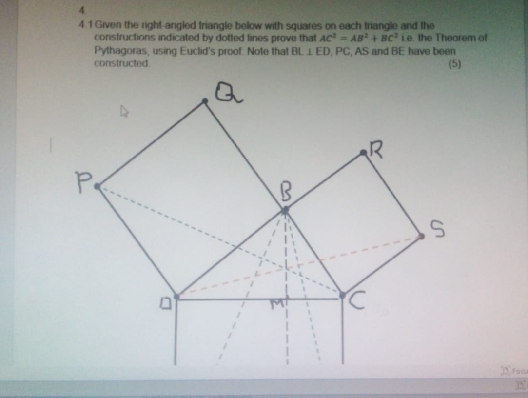 Solved 441 ï Given The Right Angled Triangle Below With Chegg