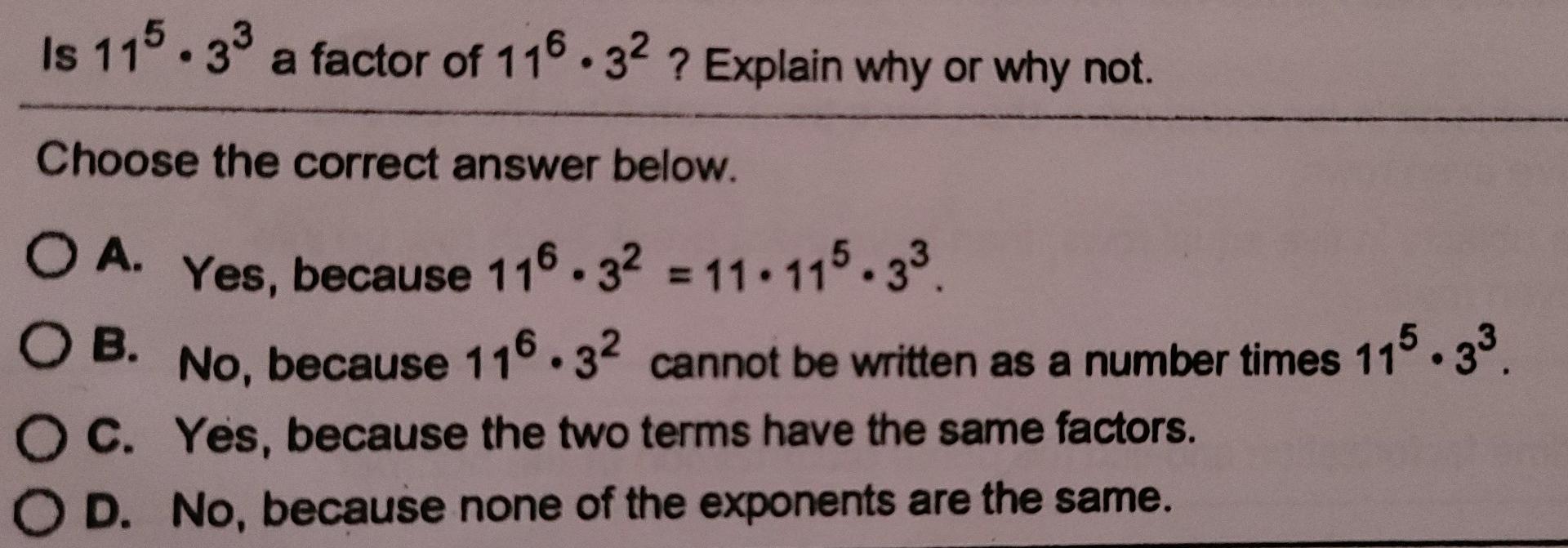 Solved Is 115.33 a factor of 116.32 ? Explain why or why | Chegg.com