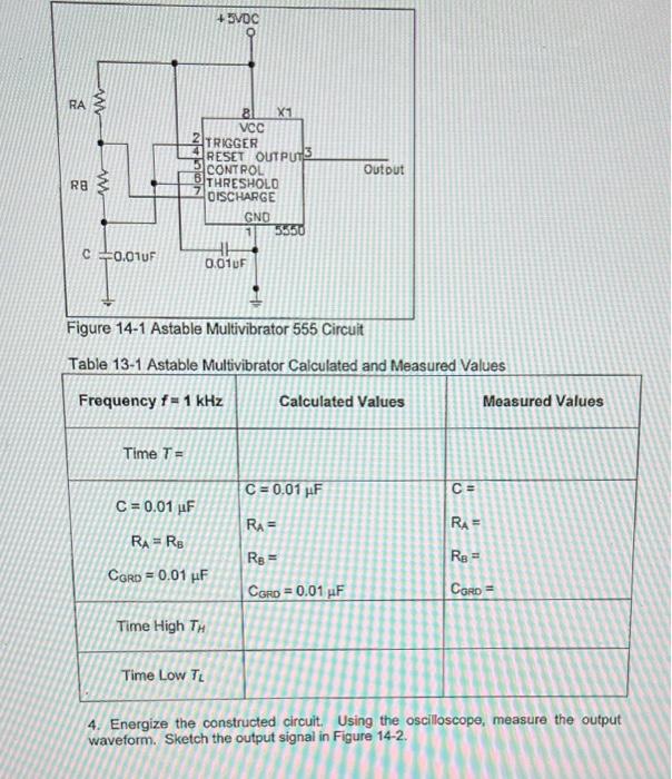 Solved Astable 555 Timer Reference: Operational Amplifiers | Chegg.com