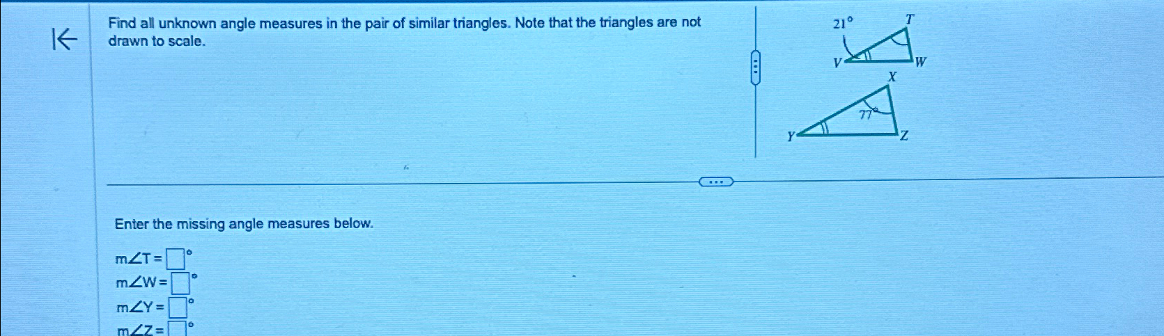 Solved Find all unknown angle measures in the pair of | Chegg.com
