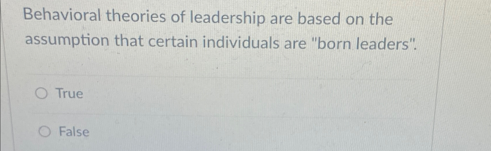 Solved Behavioral theories of leadership are based on the | Chegg.com