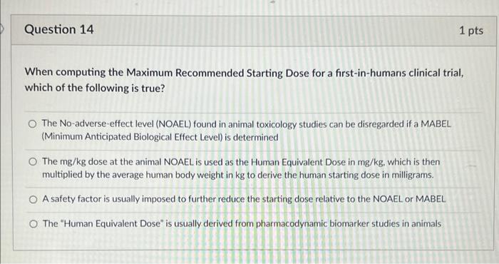 Solved Question 14 When computing the Maximum Recommended | Chegg.com
