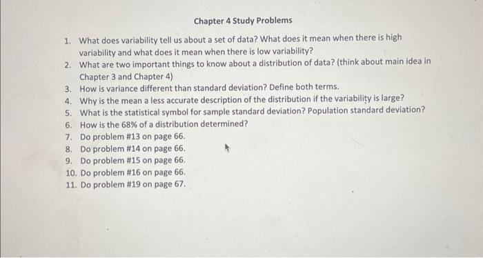 Solved Chapter 4 Study Problems 1. What does variability | Chegg.com
