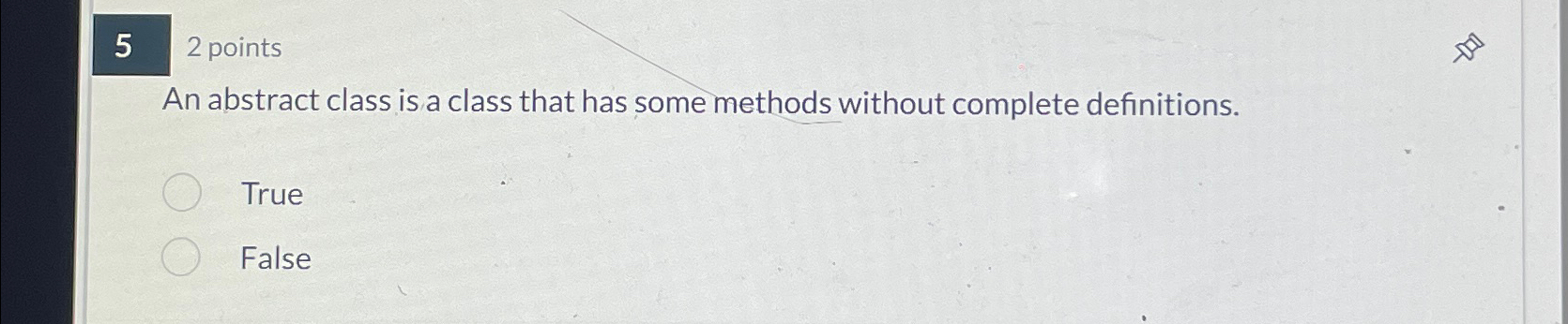 Solved 52 ﻿pointsAn abstract class is a class that has some | Chegg.com