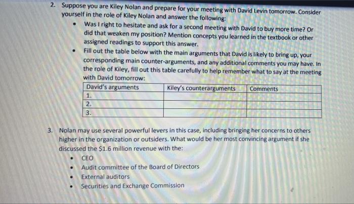 Solved Major Case 3 - Kiley Nolan's Ethical Dilemma (a GVV | Chegg.com