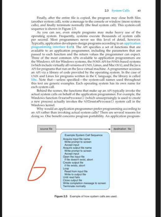 User and Operating-System Interface We mentioned | Chegg.com