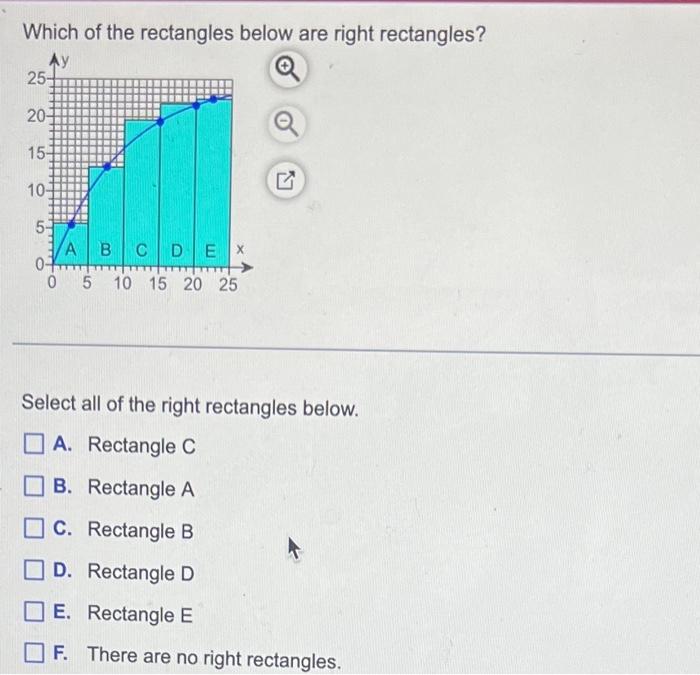 Solved Which of the rectangles below are right rectangles? | Chegg.com