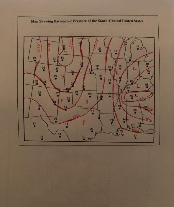 Solved Part III: Air Pressure Maps and Wind Predictions 1. | Chegg.com