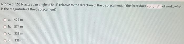 Solved This is a graph of force ( ( ) versus displacement | Chegg.com