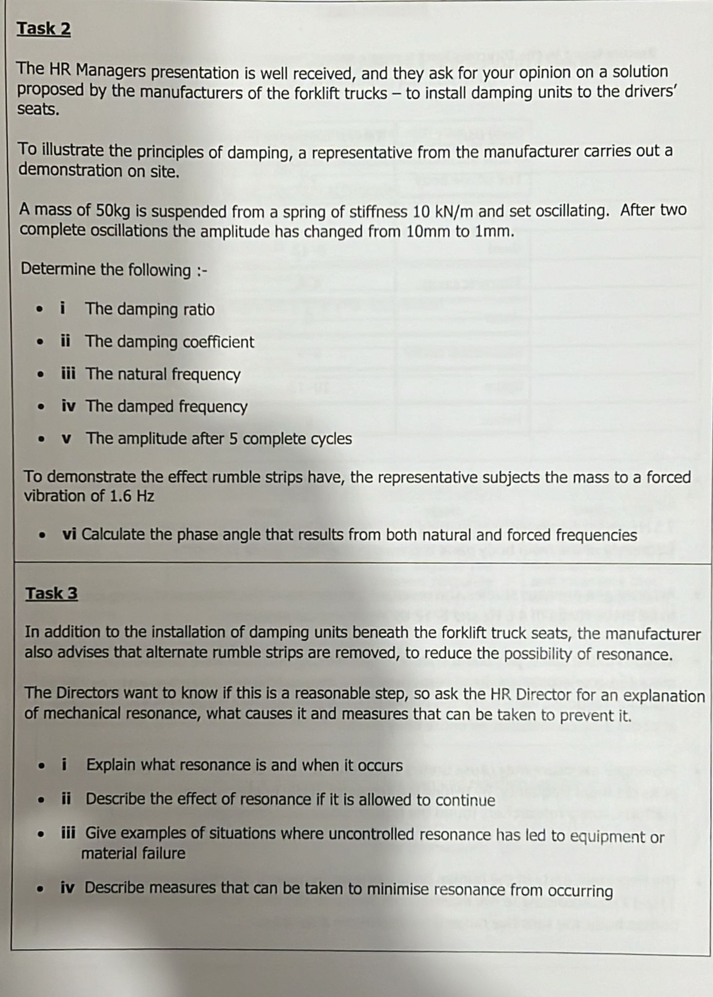 Solved Task 2,3 - ﻿Could you please resolve task 2 ﻿and 3 | Chegg.com