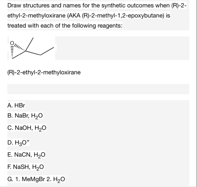 Solved Draw structures and names for the synthetic outcomes | Chegg.com