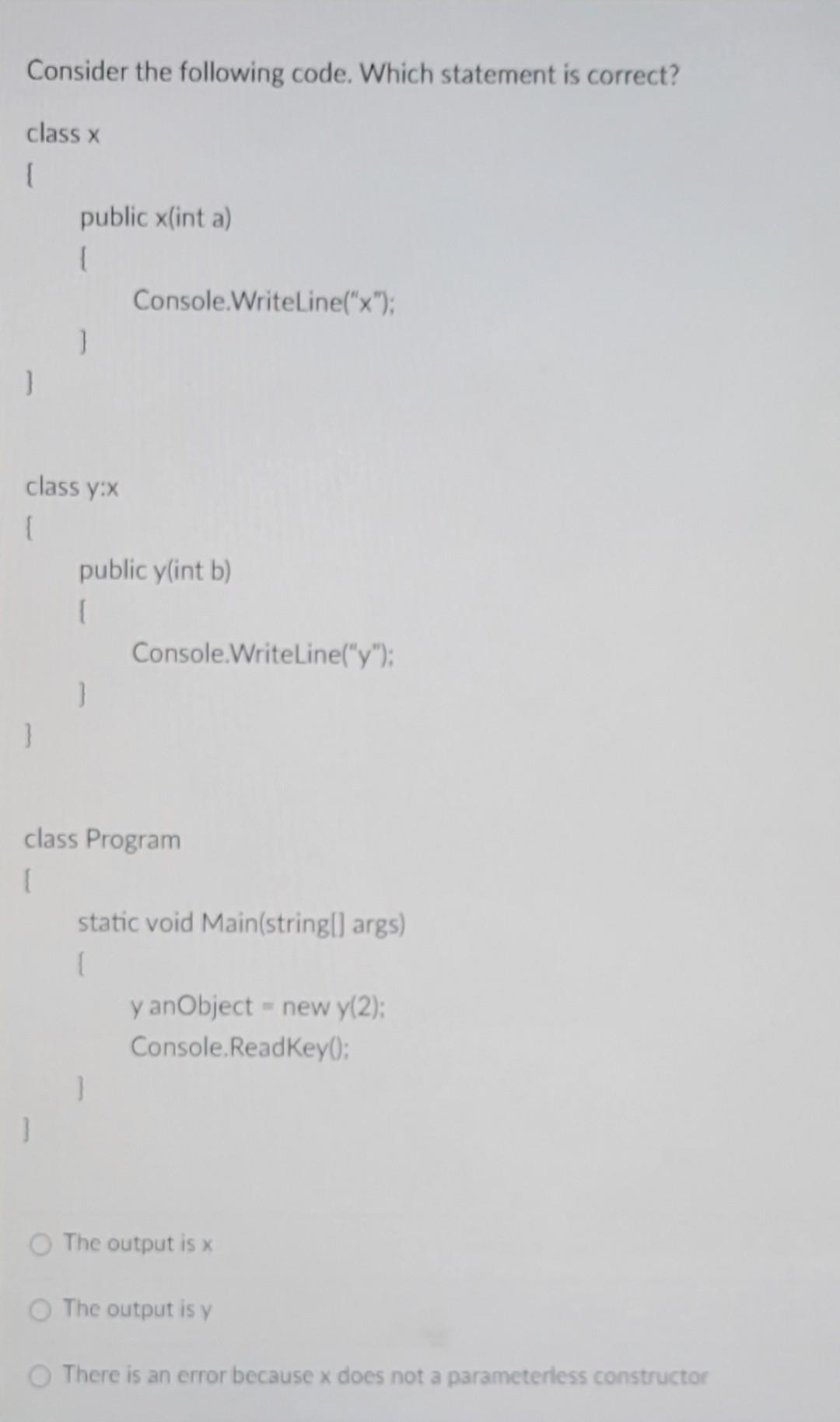 Solved Consider the following code. Which statement is | Chegg.com