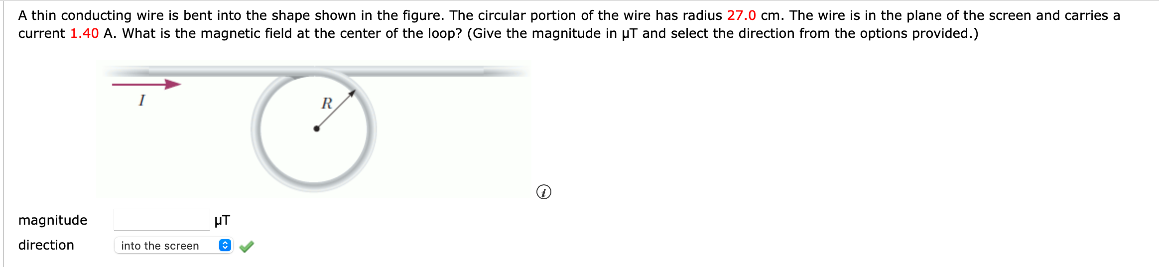 Solved A thin conducting wire is bent into the shape shown | Chegg.com