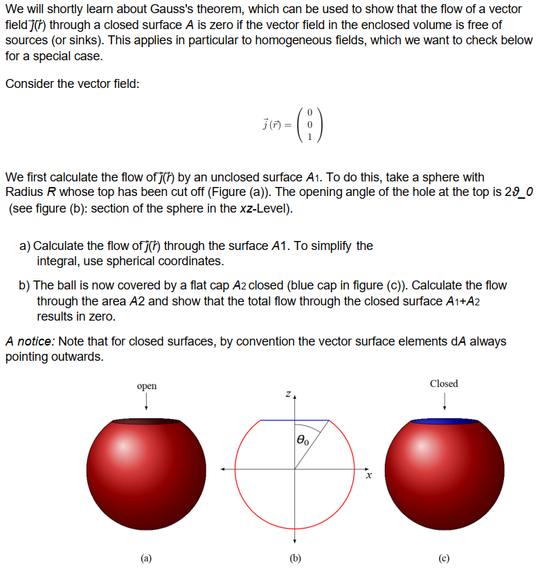 Solved We will shortly learn about Gauss's theorem, which | Chegg.com
