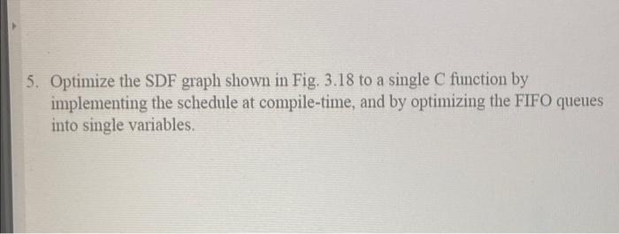 5. Optimize the SDF graph shown in Fig. 3.18 to a | Chegg.com