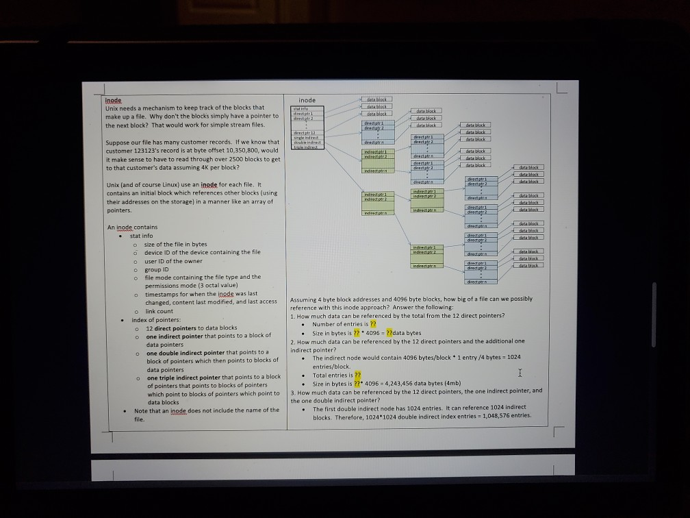 Assignment #5 - Files & Inodes CS 3423 Systems | Chegg.com