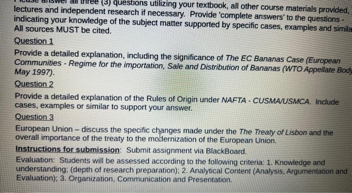 Solved lectures and independent research if necessary. | Chegg.com