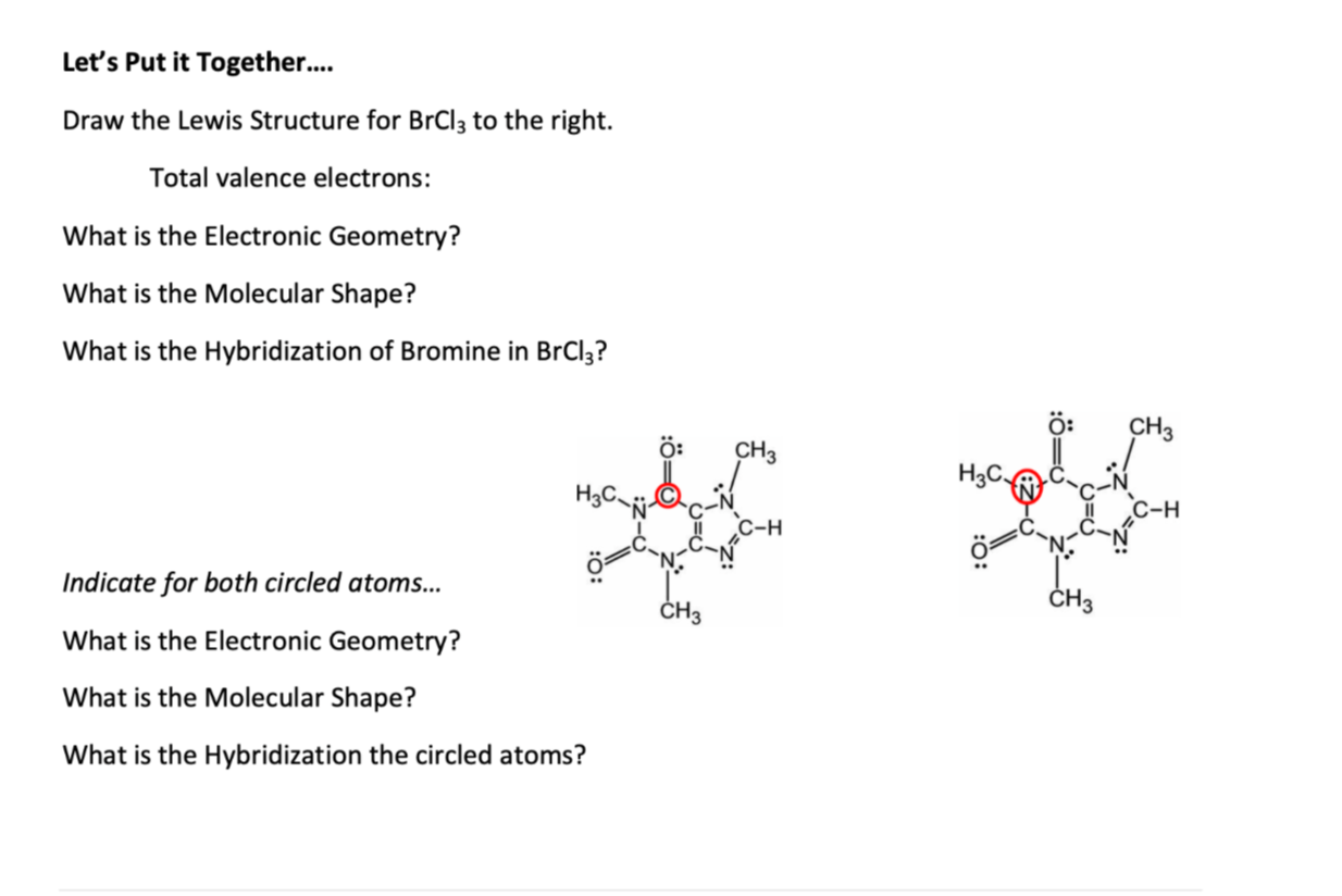 Solved Let's Put it Together....Draw the Lewis Structure for | Chegg.com