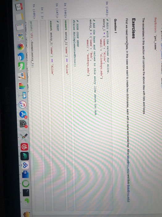 Solved KeyError: 'pet_name The excersises in this section | Chegg.com