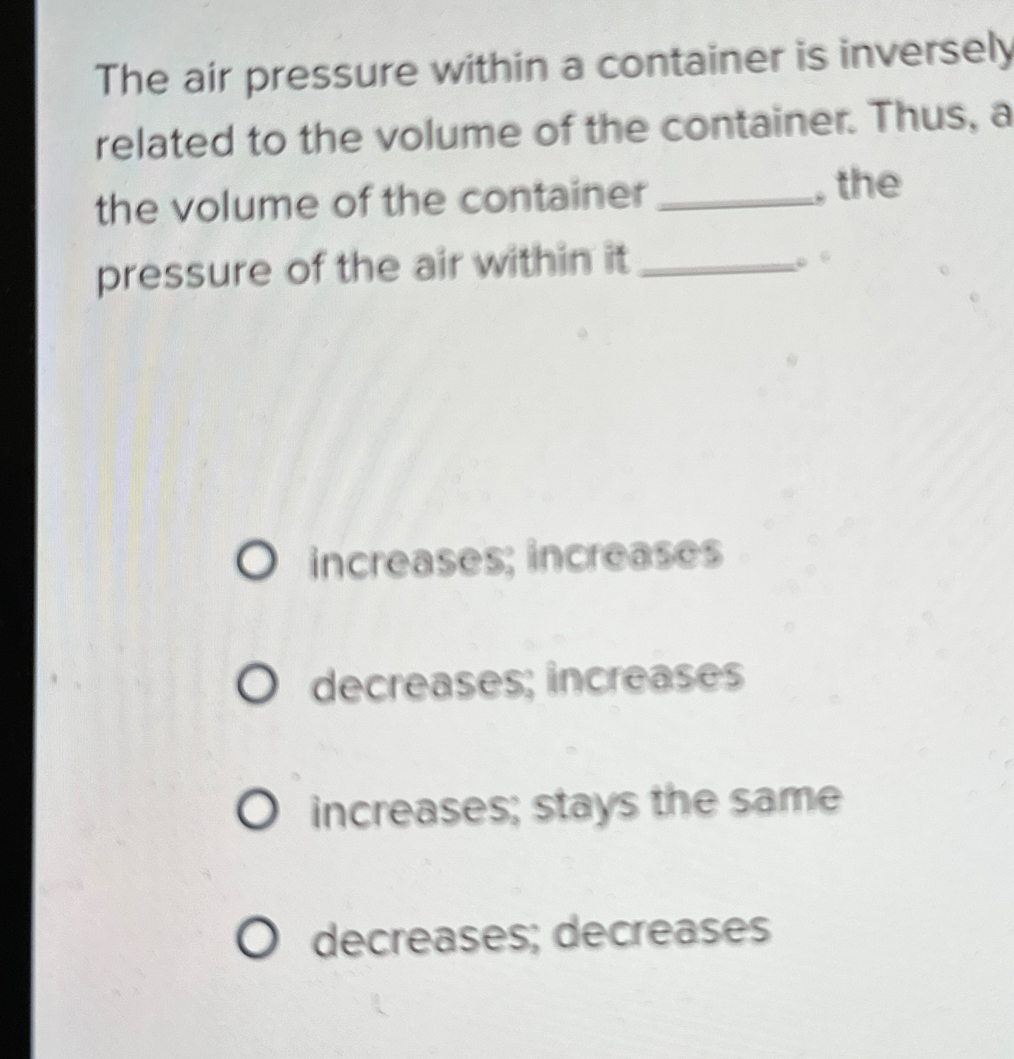 Solved The air pressure within a container is inversely | Chegg.com