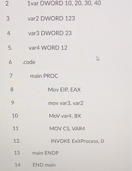 Solved Identify the errors in the instructions of the | Chegg.com