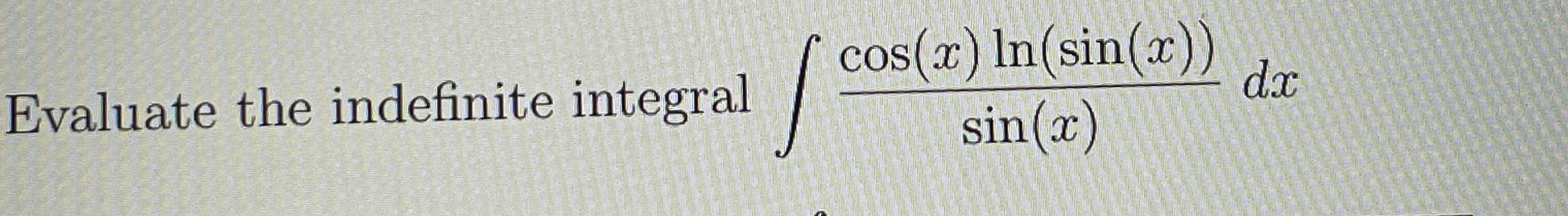 Solved Evaluate the indefinite integral | Chegg.com