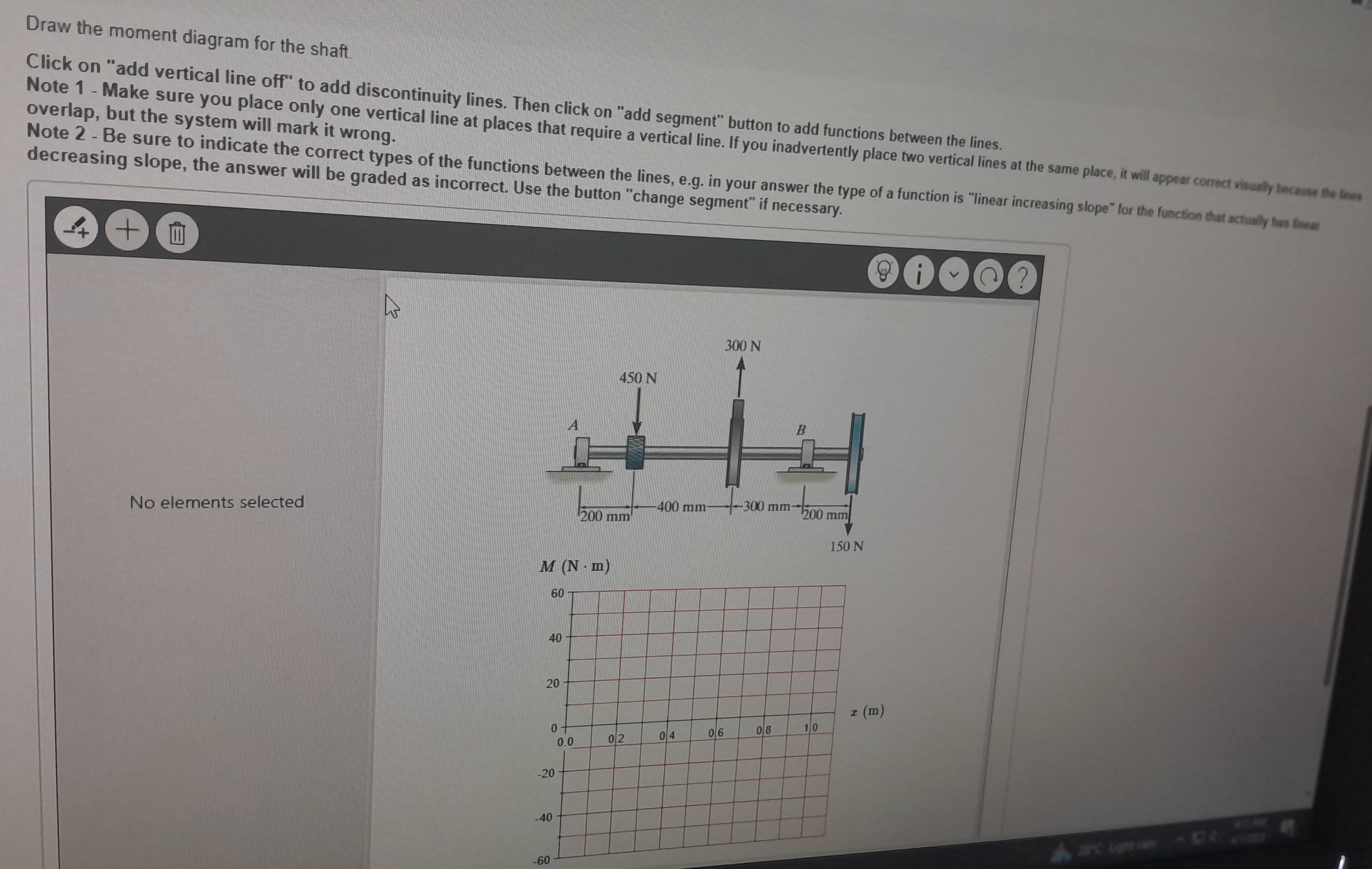 Solved Part B Draw the moment diagram for the shaft. Click | Chegg.com
