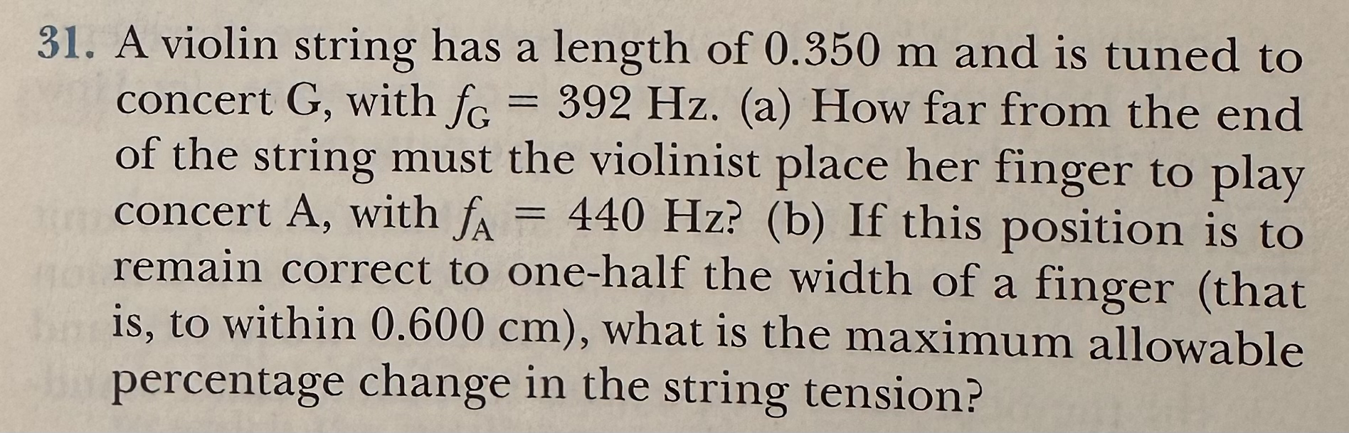 Solved A violin string has a length of 0.350 ﻿m and is tuned | Chegg.com