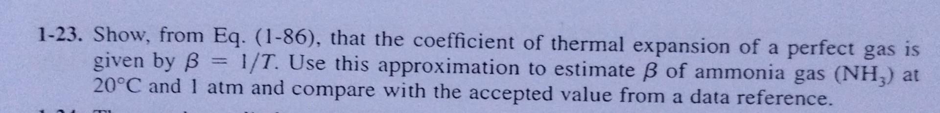 Solved 1-23. Show, from Eq. (1-86), that the coefficient of | Chegg.com